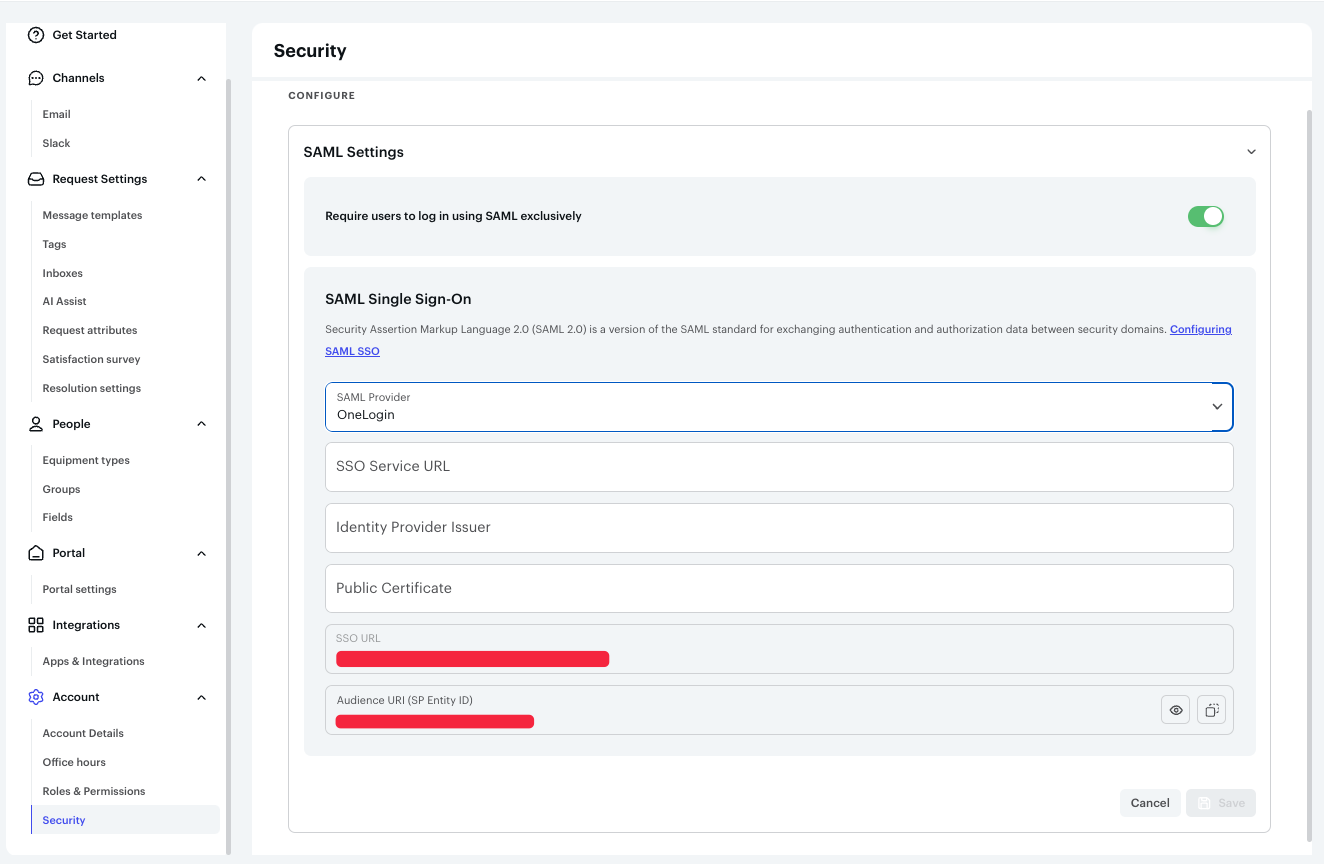 Set up SAML SSO with OneLogin